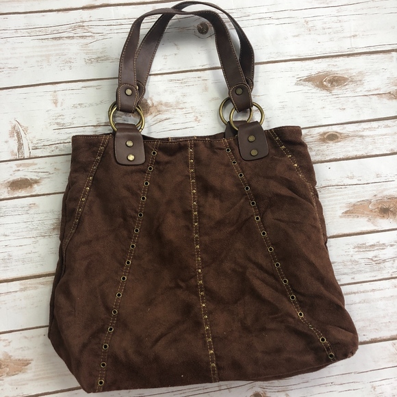 Levi's | Bags | Levis Brown Faux Suede Eyelet Handbag | Poshmark